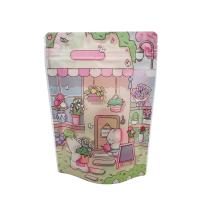 China Matte Surface Clear Window Plastic stand up pouch with zipper for food Resealable for sale