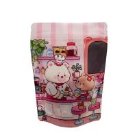 China Cartoon Design Customized Stand Up Zipper Bags For Food Packaging With Window for sale