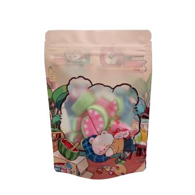 China Plastic Laminated Films Zipper Top Custom Packaging Stand Up Pouches With Matte Window for sale
