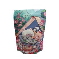 China Matte OPP Stand Up Zipper Bags With Bear Head Shape Clear Window For Food Packing for sale