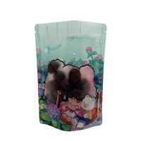 China Pre made Custom Plastic Stand Up Barrier Pouches with Clear Window and Zipper for Nuts Candies Cakes Food for sale