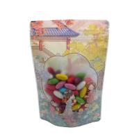 China Classical Pattern Plastic Customized Printed Stand Up Pouches With Window And Zip Lock For Food Packing for sale