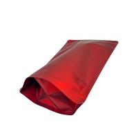 China Aluminium Foil Coated Matte Red Stand Up Ziplock Bags For Storing Food for sale