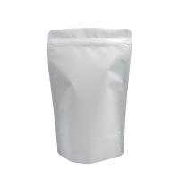 China Foil Coated Matte White Stand Up Pouch Packaging for Food with Zipper and Tear Notch for sale