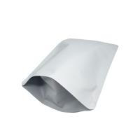 China Foil Coated Matte White Stand Up Pouch Packaging for Food with Zipper and Tear Notch for sale