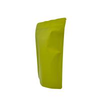 China Foil Coated Matte Green Stand Up Pouch with Zipper for Coffee Beans Tea Leaves Packaging for sale