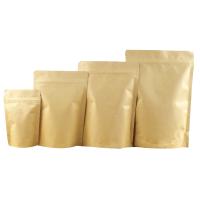 China Compostable Stand Up Pouches Biodegradable Kraft Paper Bags With Resealable Zipper For Snacks Candy Packaging for sale