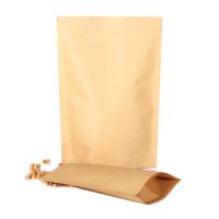 China 150microns Custom Printed Kraft Stand Up Pouches Aluminium Foil Lined Waterproof for sale