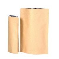 China 150microns Custom Printed Kraft Stand Up Pouches Aluminium Foil Lined Waterproof for sale