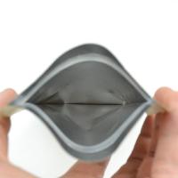 China Waterproof Kraft Paper Flat Zipper Pouches Customized Aluminium Foil Lined for sale