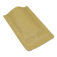 China Custom Light Proof Aluminium Foil Laminated Brown Kraft Paper Stand Up Pouches for Tea Leaves Coffee Bean Food Packaging for sale