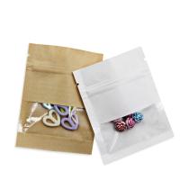 China Smell Proof Flat 3 Side Seal Pouch With Clear Window With Ziplock For Dry Food  Nuts for sale