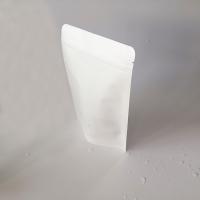 China Laminated White Kraft Stand Up Pouch with Zipper Aluminium Foil for sale