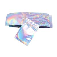 China Heat Sealable Resealable Holographic Mylar Bags with Reclosable Ziplock for Packing Food Multipurpose Storage for sale