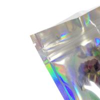 China 6x9 Inch Smell Proof Flat Resealable Foil Holographic Mylar Zipper Bags for Party Favor Food Storage Food Packaging for sale