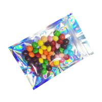 China 6x9 Inch Smell Proof Flat Resealable Foil Holographic Mylar Zipper Bags for Party Favor Food Storage Food Packaging for sale