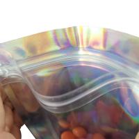 China 6x9 Inch Smell Proof Flat Resealable Foil Holographic Mylar Zipper Bags for Party Favor Food Storage Food Packaging for sale