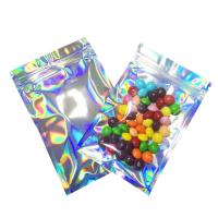 China 4*6 Inch Heat Sealing Tear Notch Top Aluminium Foil Holographic Mylar Zipper Bags for Food Jewelry Makeup Storage for sale