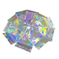 China 6x9 Inch Smell Proof Flat Resealable Foil Holographic Mylar Zipper Bags for Party Favor Food Storage Food Packaging for sale