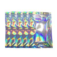 China 4*6 Inch Heat Sealing Tear Notch Top Aluminium Foil Holographic Mylar Zipper Bags for Food Jewelry Makeup Storage for sale