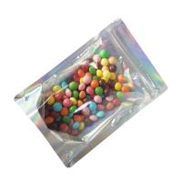China 4.7x7.9 Inch Resealable Mylar Holographic Ziplock Foil Stand Up Pouches For Candy Coffee Food Packaging for sale