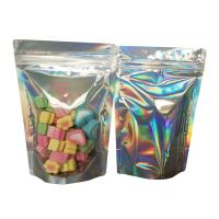 China 5x7 Inch Ziplock Heat Sealable Holographic Resealable Stand Up Pouches for Parties Business Packaging Food Storage for sale