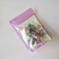 China 13x18x3cm Laser Hologram Rainbow Pink Stand Up Pouch Bags with Zipper for Candy, Jewelry, Accessories Packaging for sale