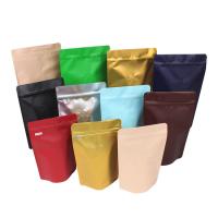 China Custom Resealable Aluminium Foil Lined Ziplock Stand Up Coffee Pouches with One Way Valve for sale