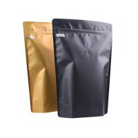 China 1/2 Lb Pound 250g Aluminum Foil Stand Up Coffee Bag With Ziplock Degassing Valve for sale