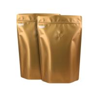 China 1/2 Lb Pound 250g Aluminum Foil Stand Up Coffee Bag With Ziplock Degassing Valve for sale