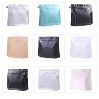 China Moisture and Oxygen Resistant Square Bottom Coffee Packaging Bags with Zipper for sale