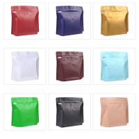 China Moisture and Oxygen Resistant Square Bottom Coffee Packaging Bags with Zipper for sale