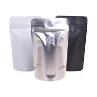 China 1/2 Lb Pound 250g Aluminum Foil Stand Up Coffee Bag With Ziplock Degassing Valve for sale