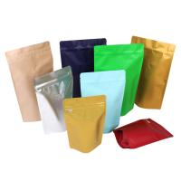 China 1 Pound 500 G Colorful Aluminium Foil Laminate Stand Up Coffee Pouches With Zipper Degassing Valve for sale