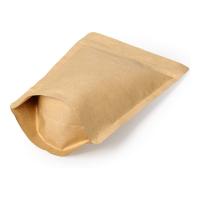 China Kraft Paper Laminated Aluminium Foil Stand Up Coffee Pouches with Valve for Extended Freshness for sale