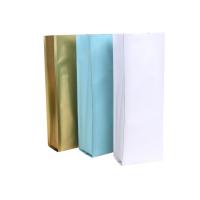 China Glossy Matte Laminated Four Side Sealed Coffee Pouches 150 Microns with Valve And Tin Tie for sale