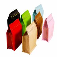 China Customizable Zip/Heat Seal Colorful Printing Square Bottom Coffee Bag for sale