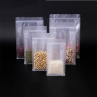 China Heavy Duty Matte Clear Square Bottom Stand Up Pouches Bags with Resealable Zipper for Food, Flower Tea, Coffee Packaging for sale