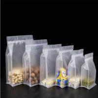 China Snacks Dry food Matte Clear Flat Bottom Stand Up Pouch with Zipper MOPP/PET/PE for sale