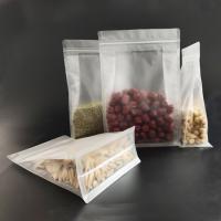 China Snacks Dry food Matte Clear Flat Bottom Stand Up Pouch with Zipper MOPP/PET/PE for sale