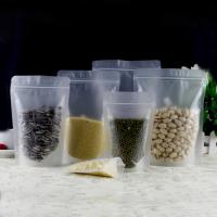 China 3.9 x 5.9 Inch Heat Seal Matte Clear Stand Up Pouch Bags with Resealable Zipper Lock for Food, Beans, Snacks Packaging for sale