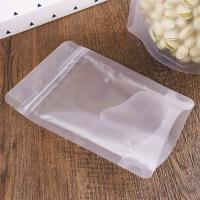 China 3.9 x 5.9 Inch Heat Seal Matte Clear Stand Up Pouch Bags with Resealable Zipper Lock for Food, Beans, Snacks Packaging for sale