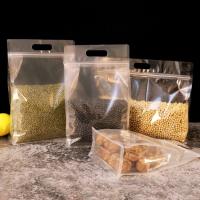 China Transparent And Moisture proof Stand Up Zipper Packaging Pouches For Food Storage for sale
