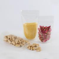 China 5.5 x 7.9 Inch Transparent Clear Stand Up Pouches Bag for Dry Fruit, Tea, Beans, Chili, Spices, Snack Food Packaging for sale