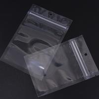 China Customized Transparent Zipper Top Stand Up Pouches with Tear Notch for Food Packaging for sale