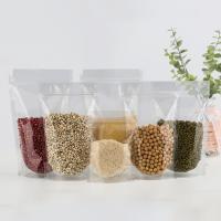 China Odor Proof Clear Plastic Packaging Bags / Transparent Stand Up Pouches with Custom Printing for sale