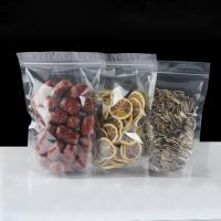 China Crystal Clear Reusable Zipper Stand Up Pouches 100 MIC For Food Snack Packaging for sale