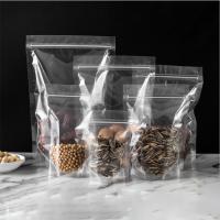 China Crystal Clear Stand Up Pouches with Zipper Lock for Dry Fruits, Nuts, Snacks, Candy Food Packaging for sale