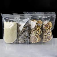China Odor Proof Transparent Zipper Stand Up Pouches with Tear Notch for Packaging Food Items for sale