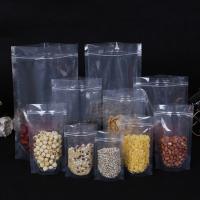 China Transparent Clear Stand Up Pouch With Zipper Flat Bottom Side Gusset Bag for sale